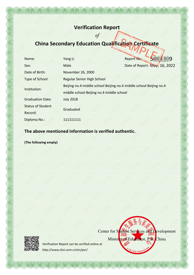 Verification Report CSSD